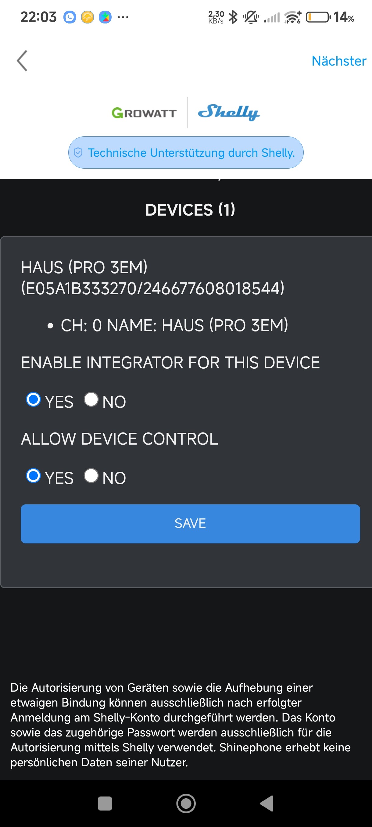 Growatt Noah2000 mit Shelly 3em steuern - Seite 3 - Neue Ideen ...
