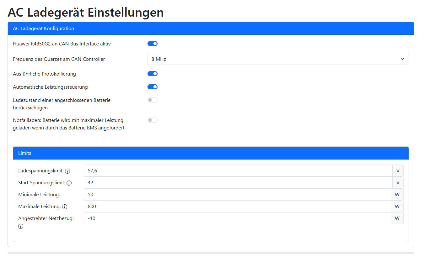 OpenDTU on Battery - Verbindung zum Huawei R4850G2 nur nach Neustart ...